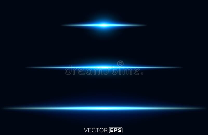Laser Light Beam on Black Background. Vector Illustration Stock ...