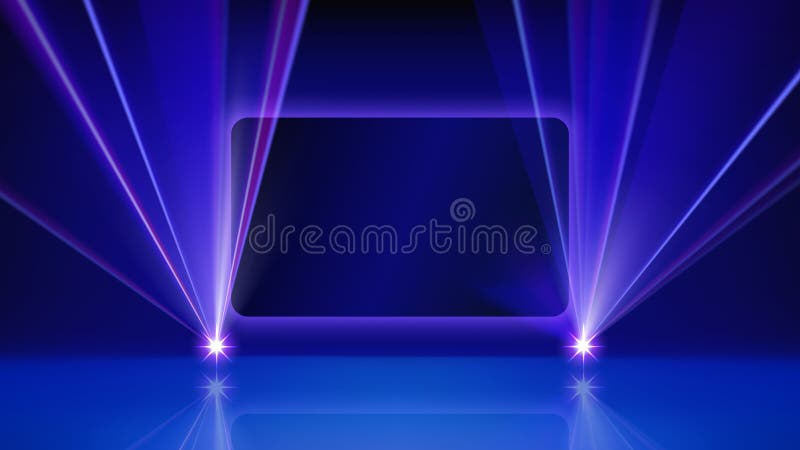 Laser Light Show. Bright LED Laser Beam and Screen for Presentation ...