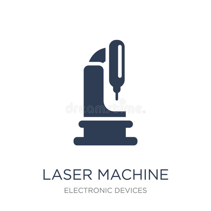 Laser Machine Icon. Trendy Flat Vector Laser Machine Icon on Whi Stock ...