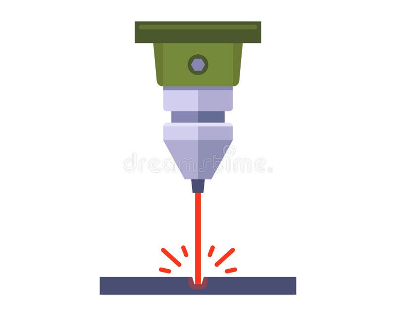 Laser machine for metal. stock illustration. Illustration of technology ...