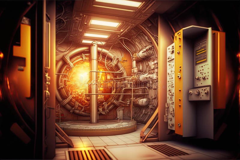 Laser Machine for Nuclear Fusion Stock Illustration - Illustration of ...