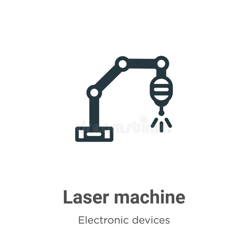 Laser Machine Vector Icon on White Background. Flat Vector Laser ...