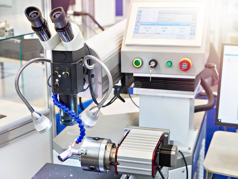 Digital Stereo Microscope with Monitor Stock Image - Image of display ...