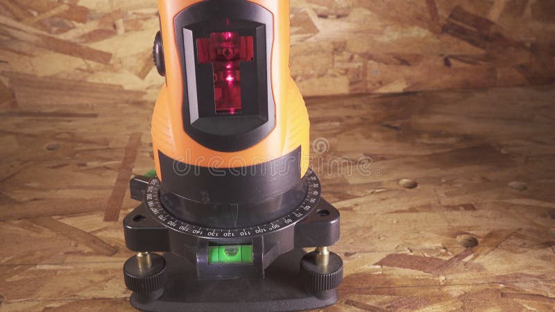 The Laser Measurement Level for Construction Works Stock Footage ...