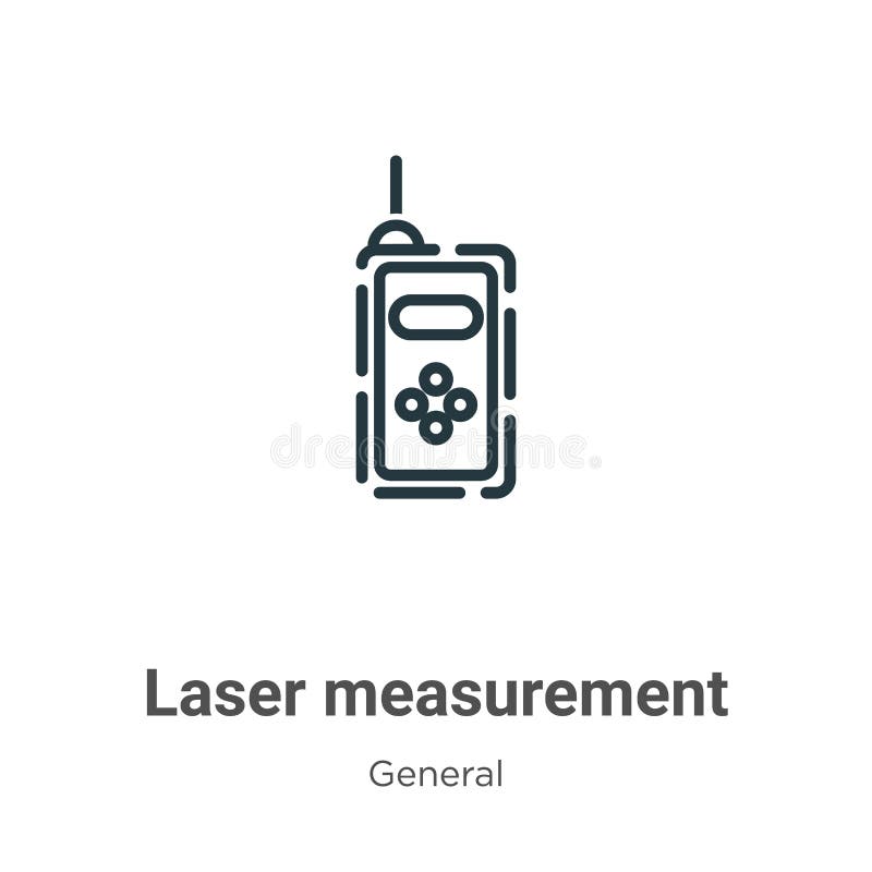 Laser Measurement Vector Icon on White Background. Flat Vector Laser ...