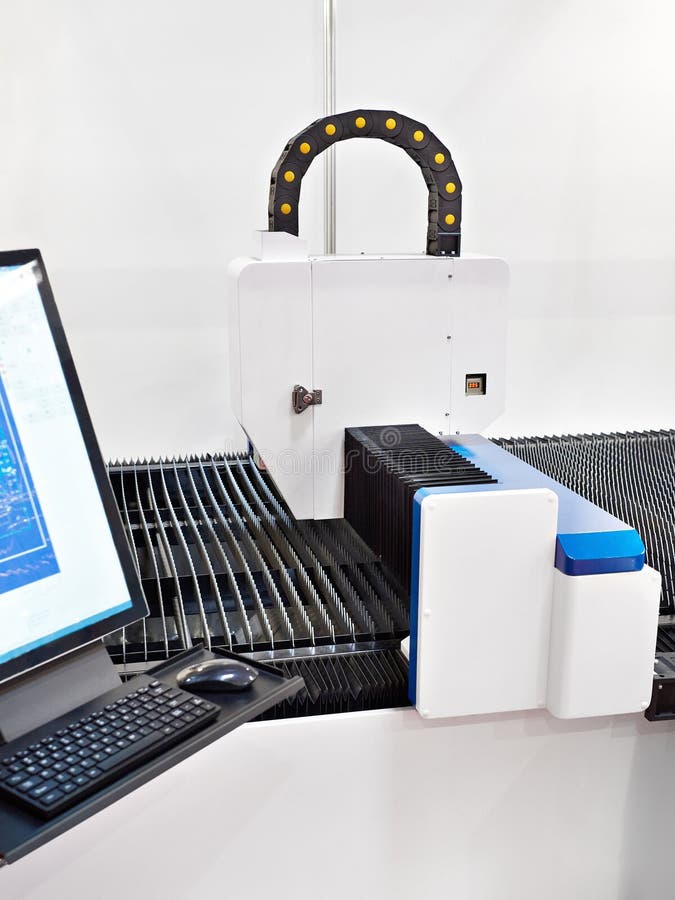 Laser Metal Cutting Machine Stock Image - Image of flames, industry ...