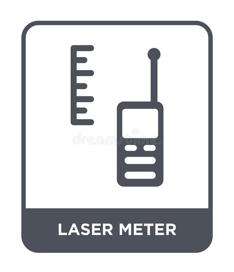 Laser Meter Icon in Trendy Design Style. Laser Meter Icon Isolated on ...