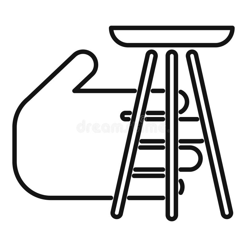 Laser Palm Scanning Icon Outline Vector. Bio Smart Stock Illustration ...