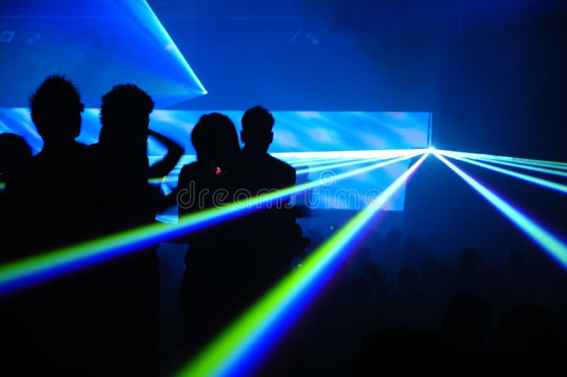 Nightclub / Rave Lasers, People Having Fun Stock Image - Image of ...