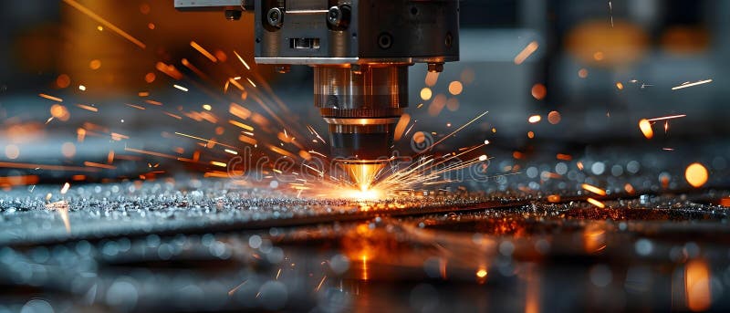 Laser Precision: Sparking Innovation in Metalwork. Concept Metal ...