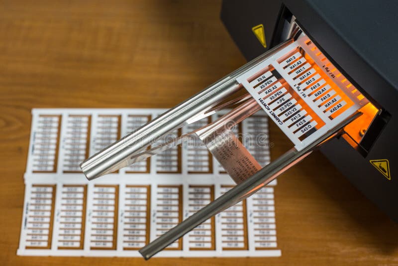 Laser Printer for Cable Labels Stock Photo - Image of markers, laser ...