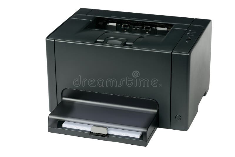 Laser Printer with Opened Front Cover Stock Photo - Image of isolated ...