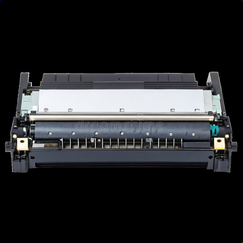 Laser Printer Drum Unit Showing Internal Components on Transparent ...