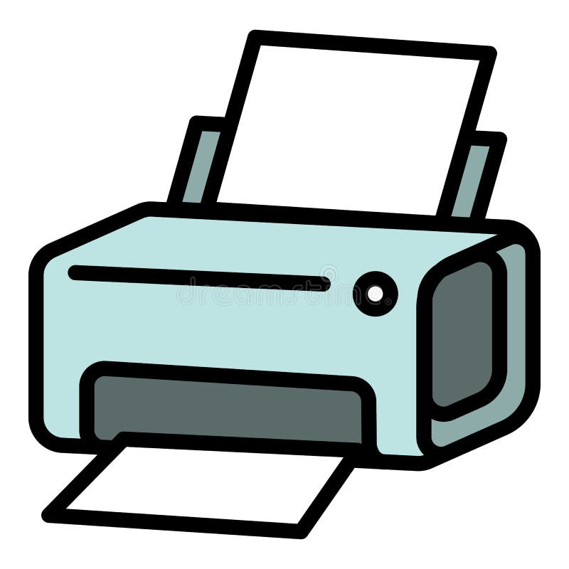 Laser Printer Icon, Outline Style Stock Vector - Illustration of ...
