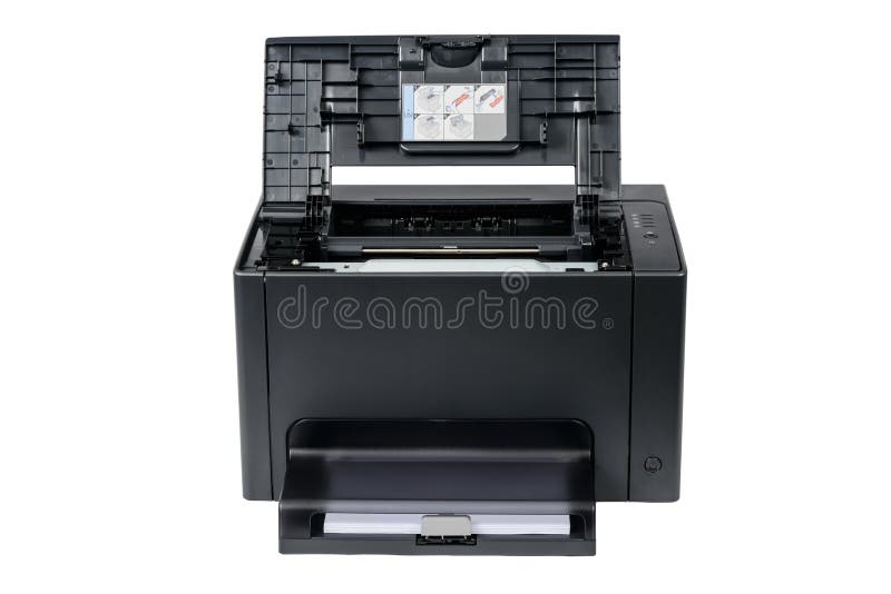 Laser Printer with Opened Front Cover Stock Photo - Image of cover ...