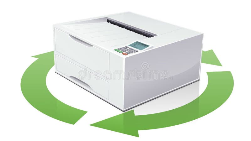 Laser Printer and Recycling (reflection,loop) Stock Footage - Video of ...