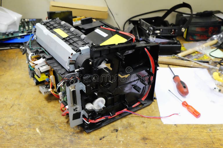 Laser printer repair stock photo. Image of digital, junk - 91705026