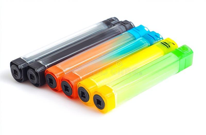 Laser Printer Toner Cartridges Set. Computer Accessories Stock Image ...