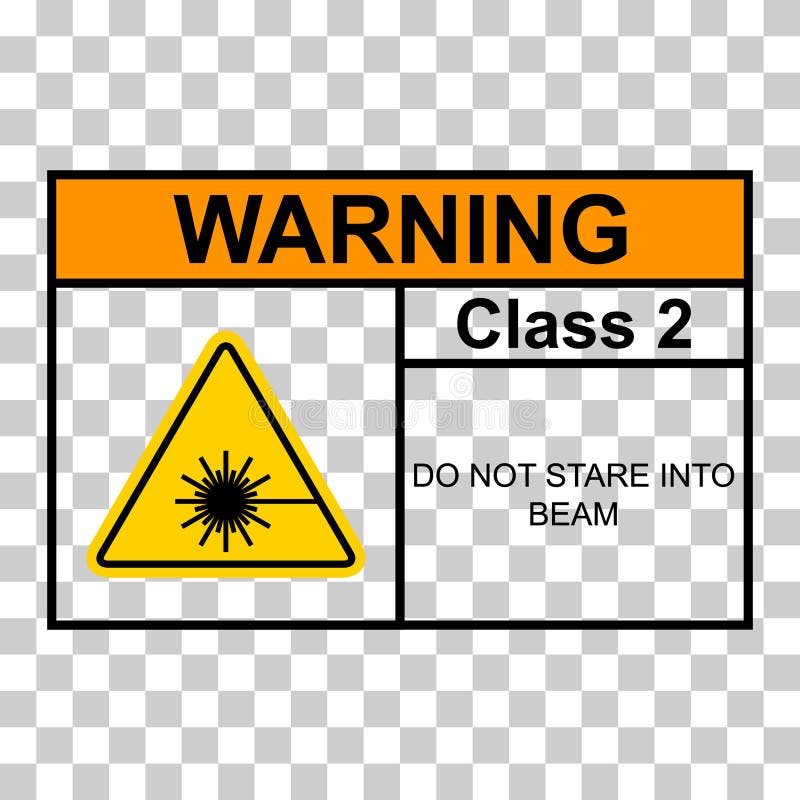 Laser Radiation Danger Class 2 Label Icon, Safety Information Symbol ...