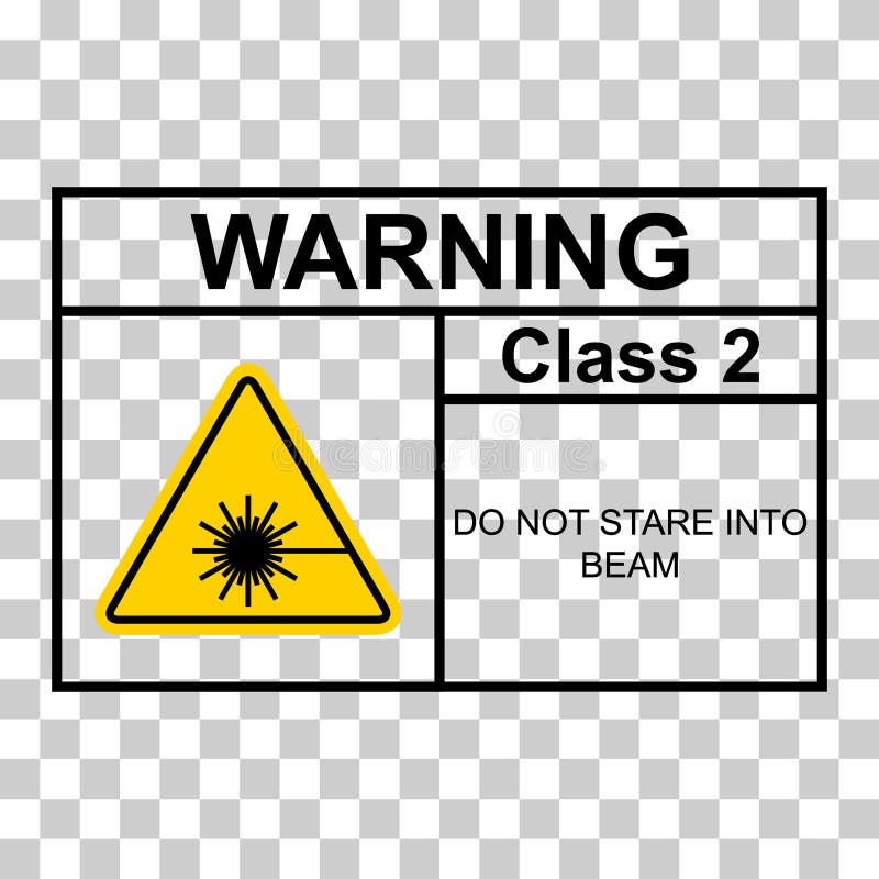 Laser Radiation Danger Class 2 Label Icon, Safety Information Symbol ...