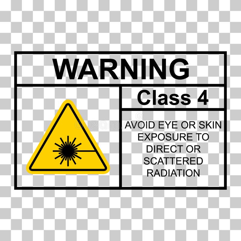 Laser Radiation Danger Label Icon, Safety Protection Information Symbol ...