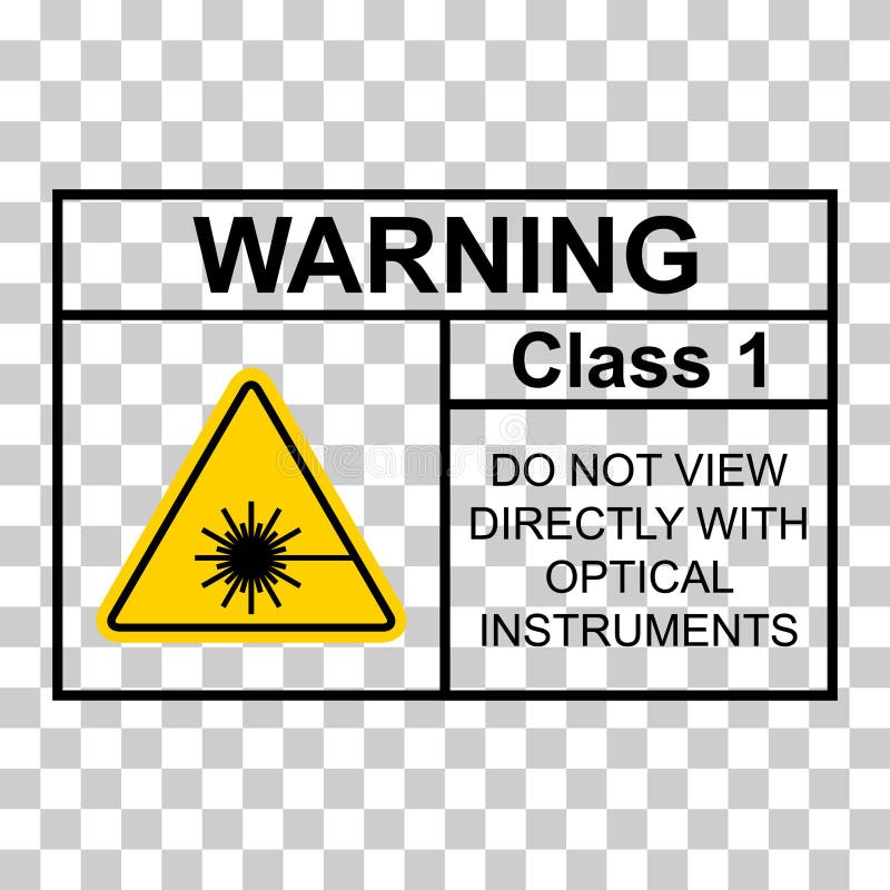 Laser Radiation Danger Class 1 Label Icon, Safety Information Symbol ...