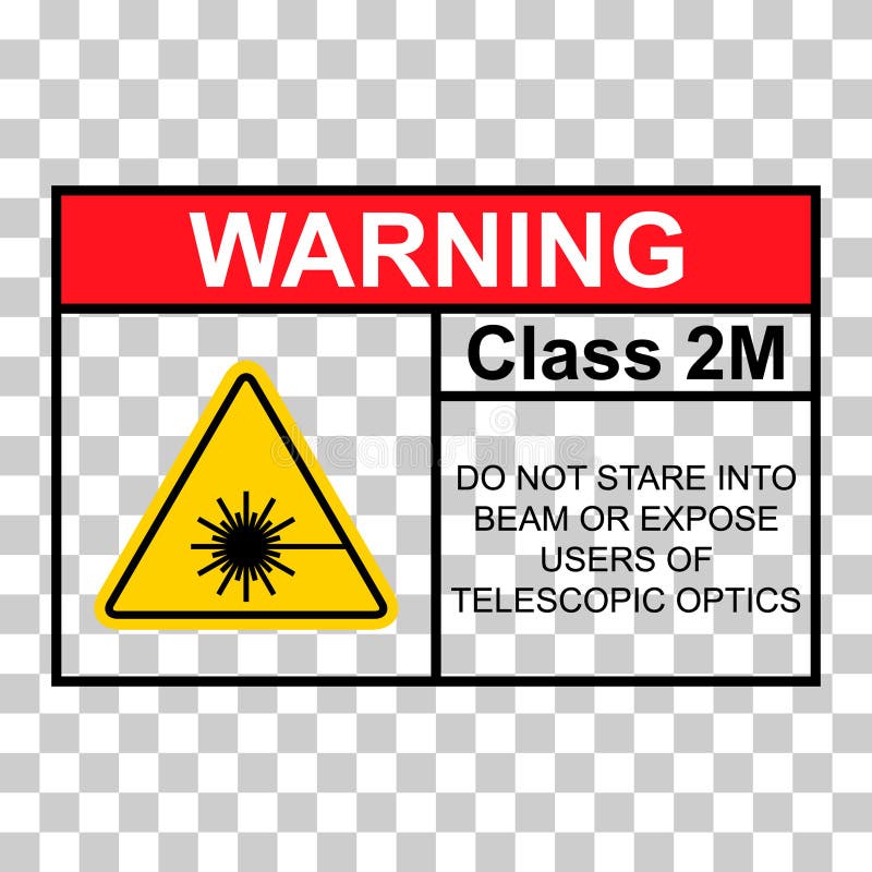 Laser Radiation Danger Class 2M Label Icon, Safety Information Symbol ...