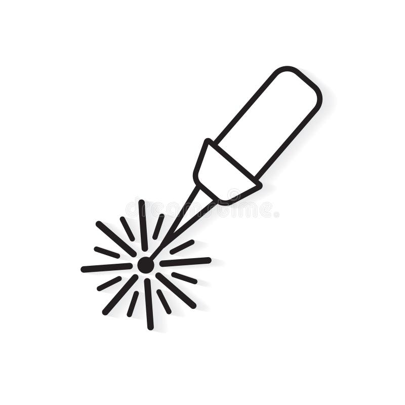 Laser ray icon stock vector. Illustration of machine - 152734229