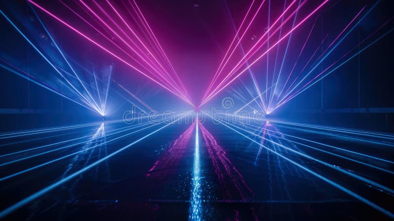 Laser Rays Abstract Background, Light Lines during Concert or Neon Show ...