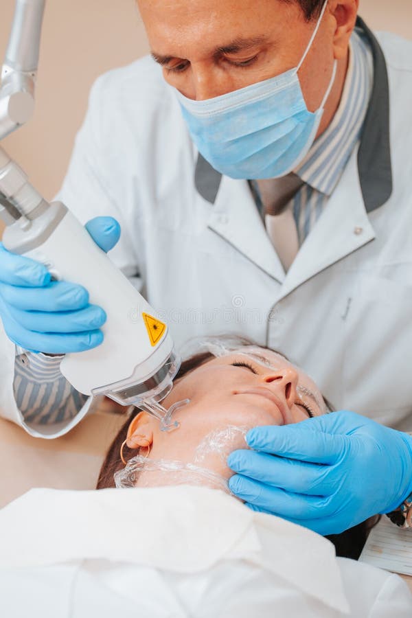 Laser Removal of Scars and Scars on the Skin Stock Photo - Image of ...