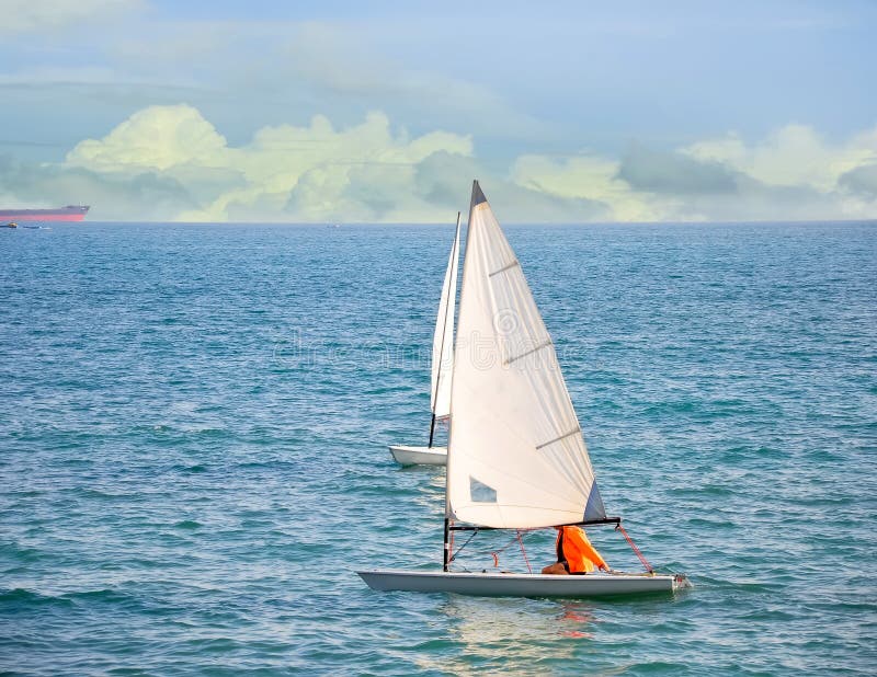 Laser sail boats stock photo. Image of aquatic, competition - 95387054