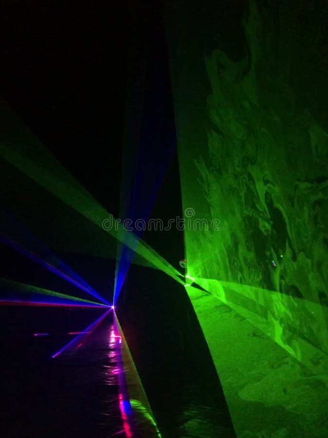 Laser Show. Bright Laser Background. Colourful Disco with Special ...