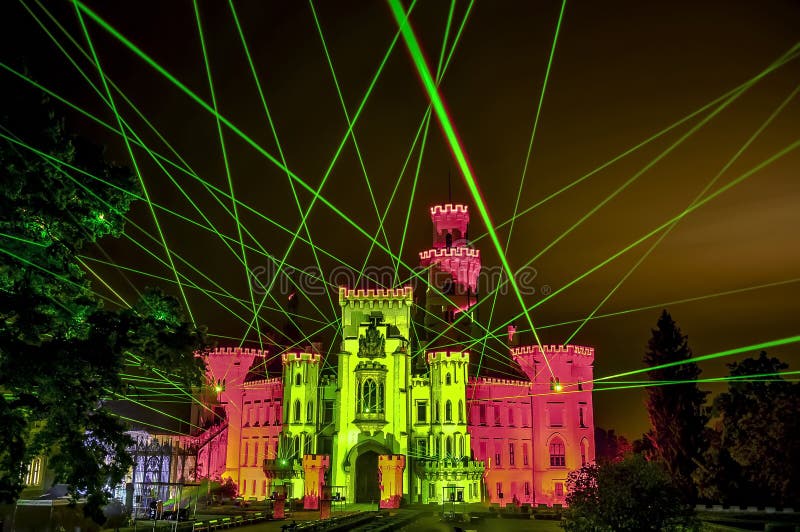 Laser show stock image. Image of performance, scene, historic - 68052913