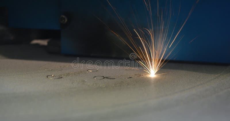 Laser Sintering Machine for Metal. 3D Printer Printing Metal. Stock ...