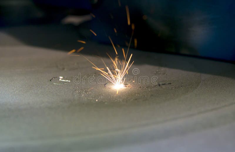 Laser Sintering Machine for Metal. 3D Printer Printing Metal. Stock ...