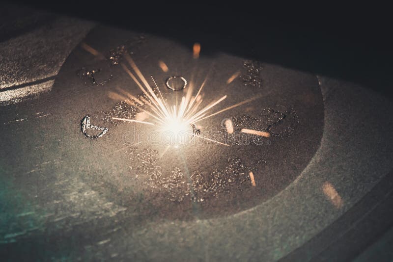 Laser Sintering Machine for Metal. 3D Printer Printing Metal. Stock ...