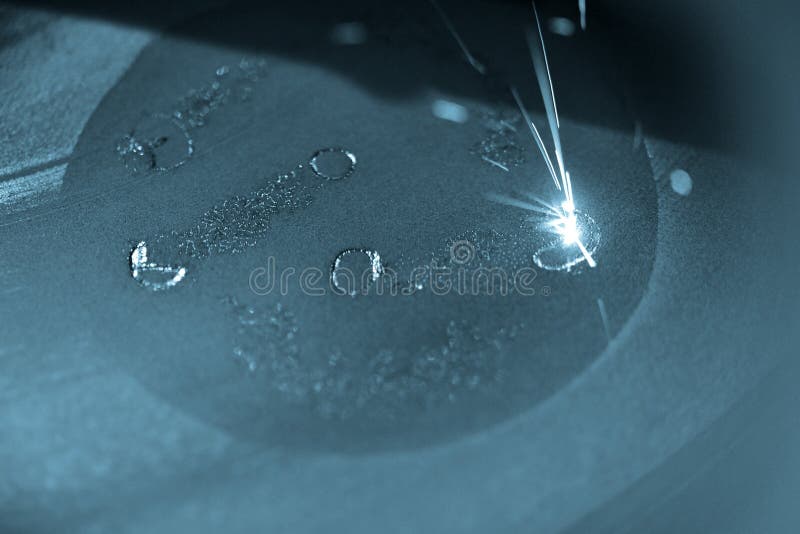 Laser Sintering Machine for Metal. 3D Printer Printing Metal. Stock ...