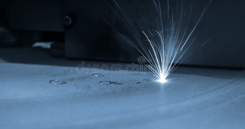 Laser Sintering Machine for Metal. 3D Printer Printing Metal. Stock ...