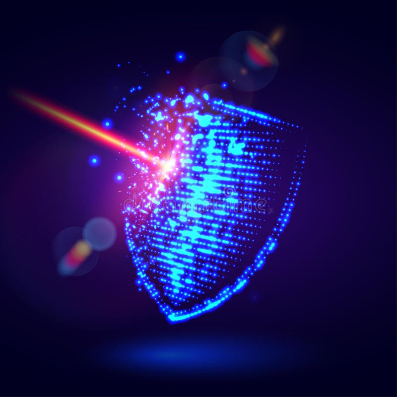 Laser Strike Digital Shield. Damaged Protective Shield. Breach of ...