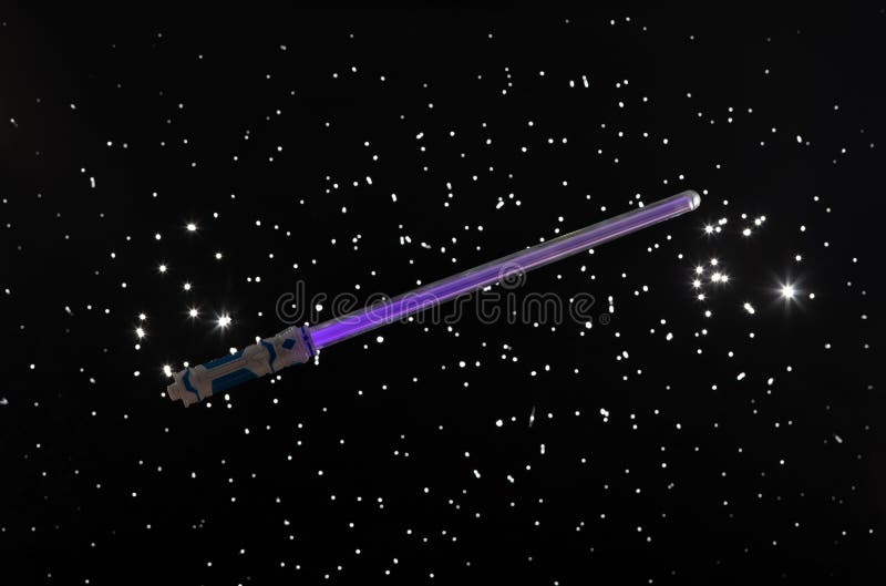 Laser sword in outer space stock photo. Image of dark - 285136668