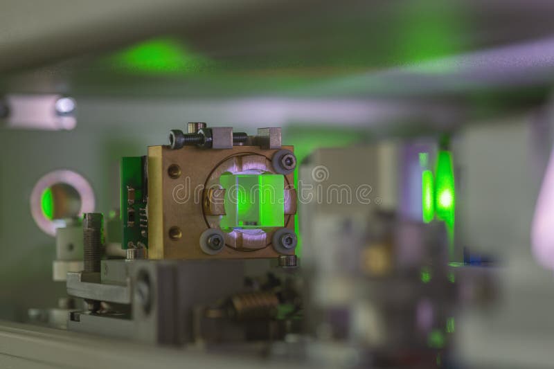 Laser system details stock image. Image of beam, green - 274158167
