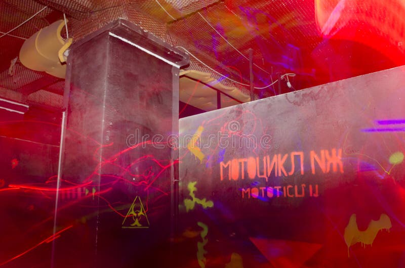 Laser tag arena editorial photography. Image of diversion - 33806512