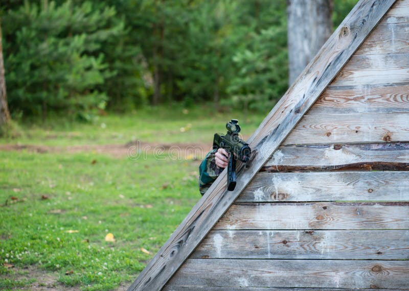 Laser tag game stock photo. Image of battle, device - 121271222