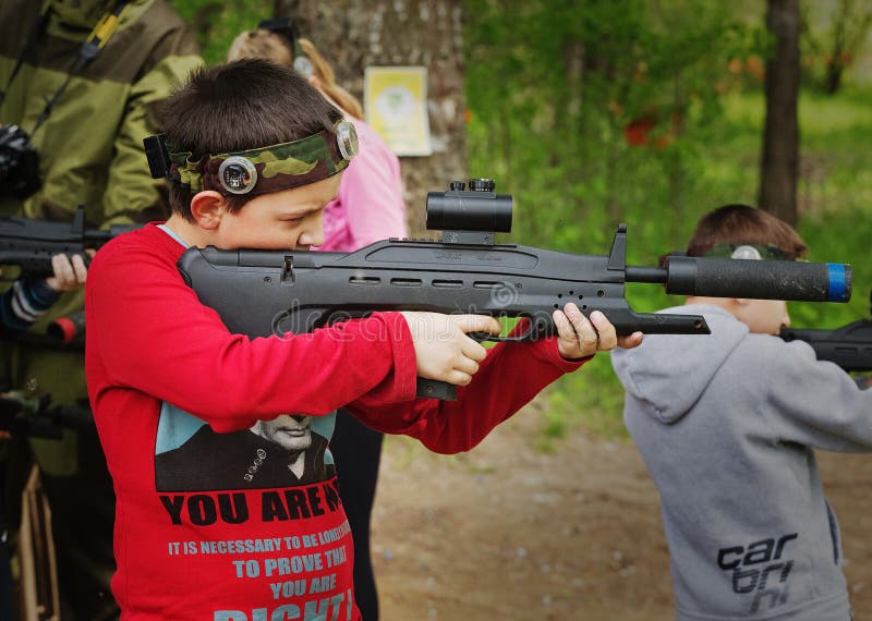 Laser tag game. editorial photography. Image of rifle - 59325682