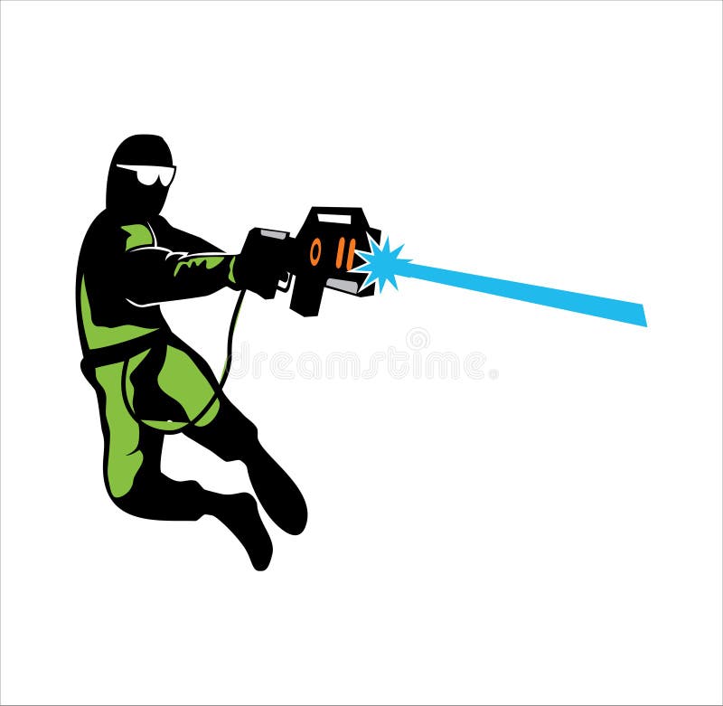 Laser Tag Game Player Design Illustration Stock Vector - Illustration ...