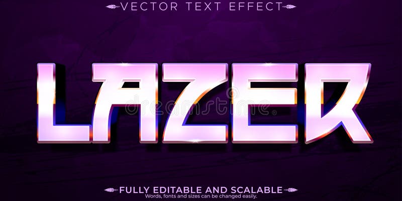 Laser Text Effect, Editable Beam and Futuristic Customizable Font Style ...