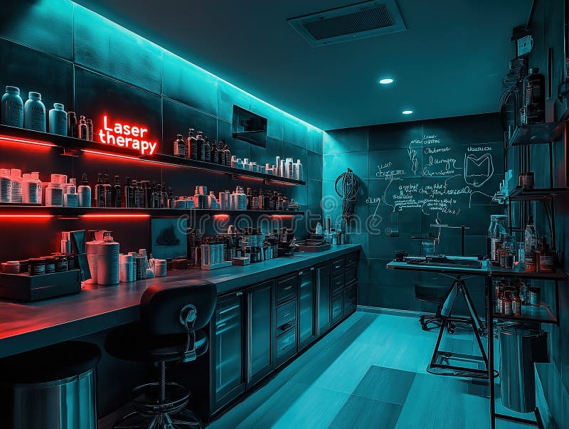 Laser Therapy Text Written on a Blackboard. Stock Photo - Image of teal ...