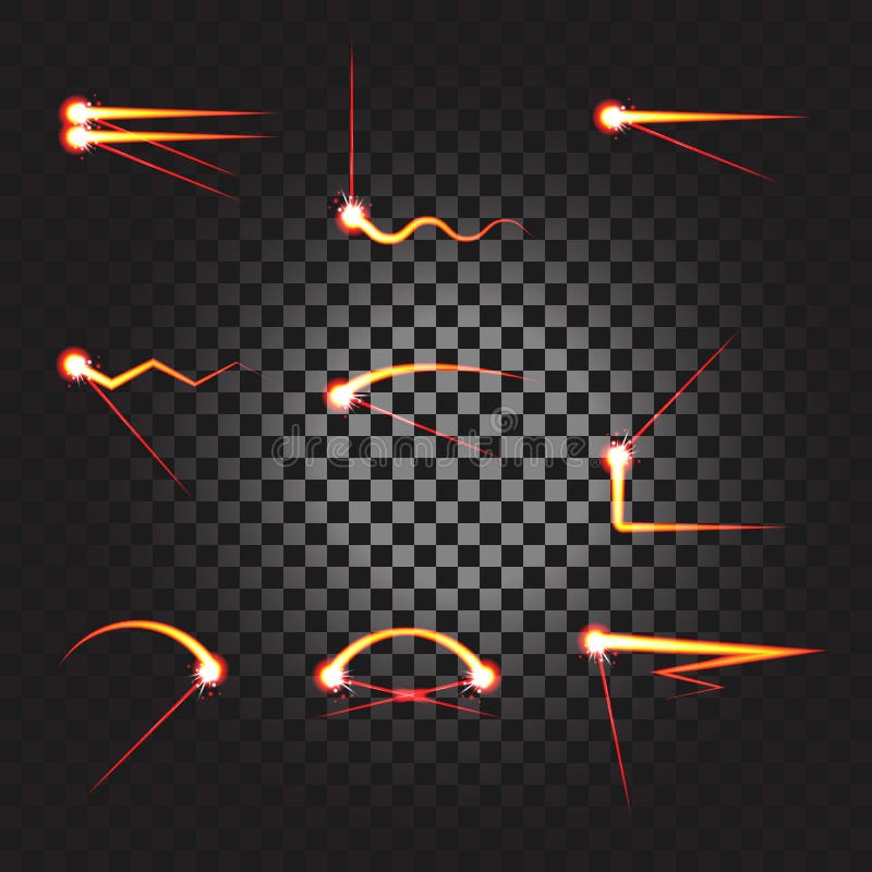 Laser trace underline set stock vector. Illustration of stroke - 86400324