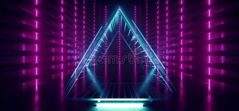 Laser Triangle Concrete Background Sci Fi Futuristic Construction ...