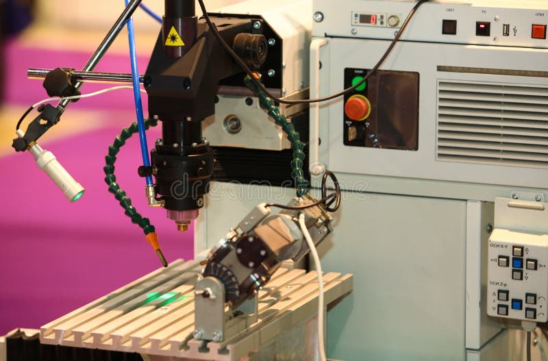Laser is Used for Quality Control Stock Image - Image of electrical ...